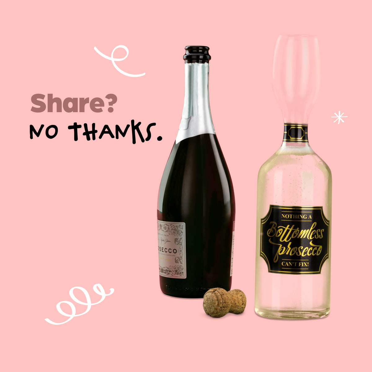 Livivo Wicked Gizmos Bottomless Prosecco Glass Free Delivery