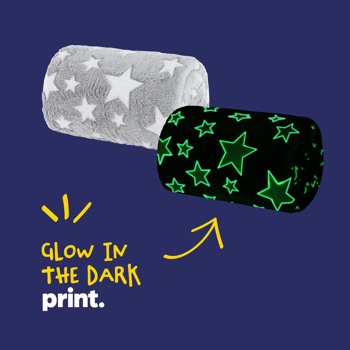Livivo | Starry Night Glow in the Dark Blanket - Grey | Free Delivery