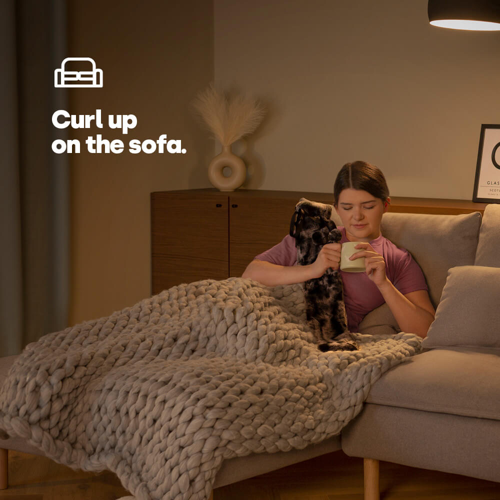 Livivo | Wrap-Around Long Hot Water Bottle - Velvet Grey | Free Delivery