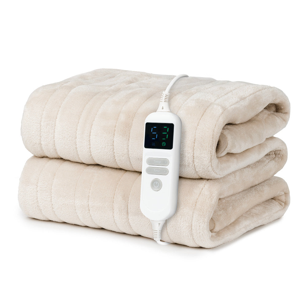 Heated Electric Over Blanket Cool Sand – Livivo