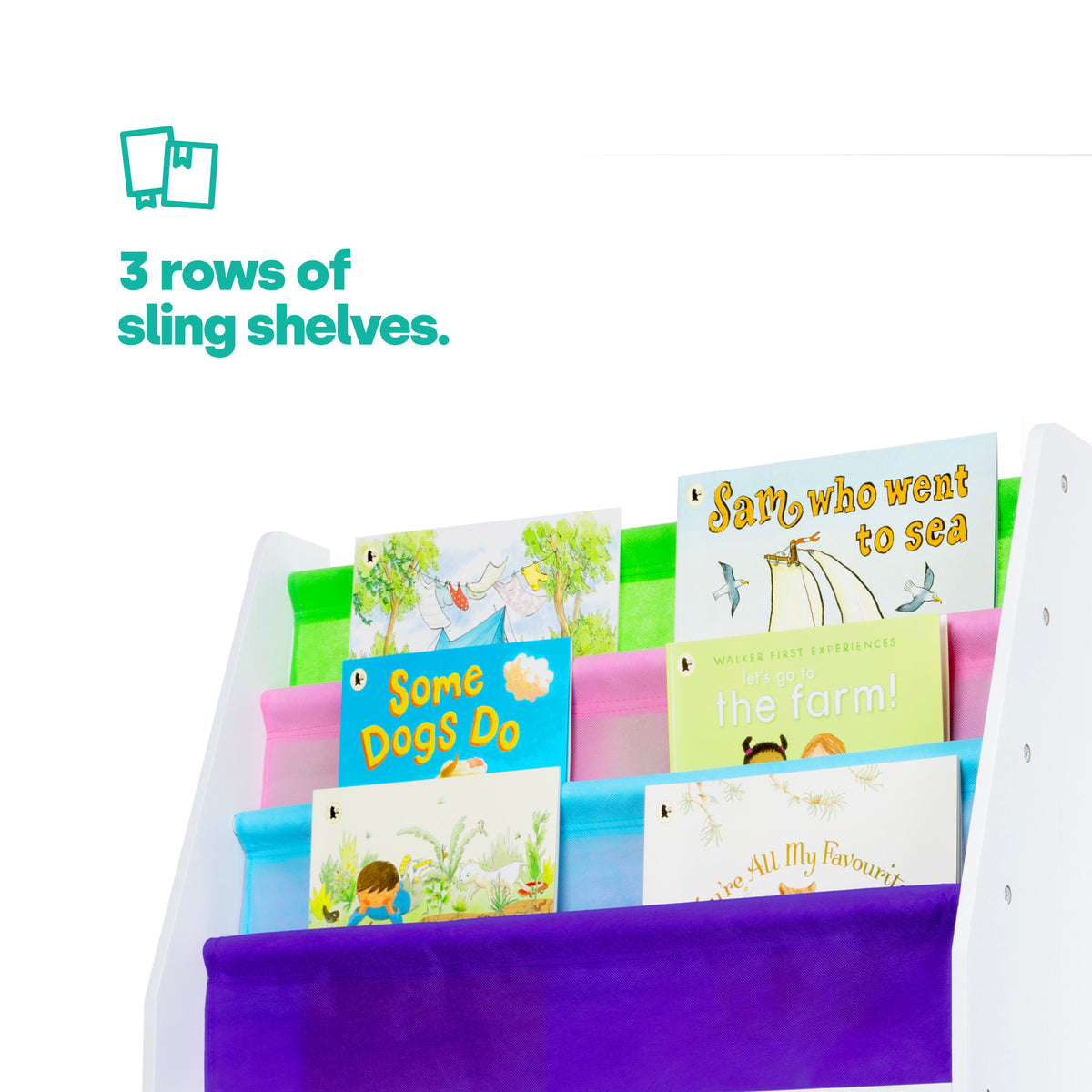 Livivo | Childrens Bookcase & Storage - Confetti | Free Delivery