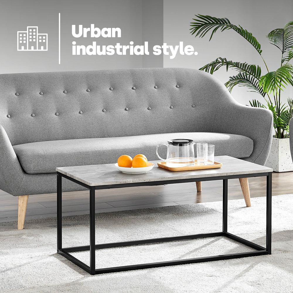 Livivo | Industrial Concrete Effect Coffee Table | Free Delivery