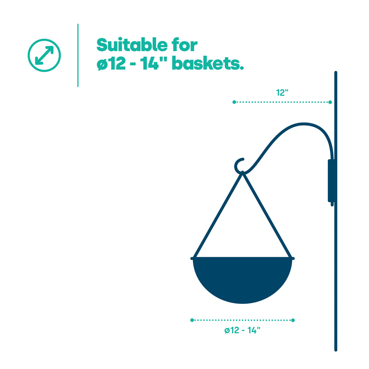 Livivo | 12" Swivel Hanging Basket | Free Delivery