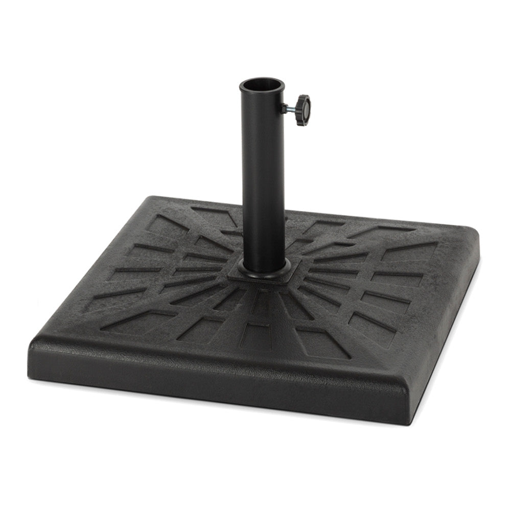 19kg Black Square Resin Parasol Base | LIVIVO Garden – Livivo